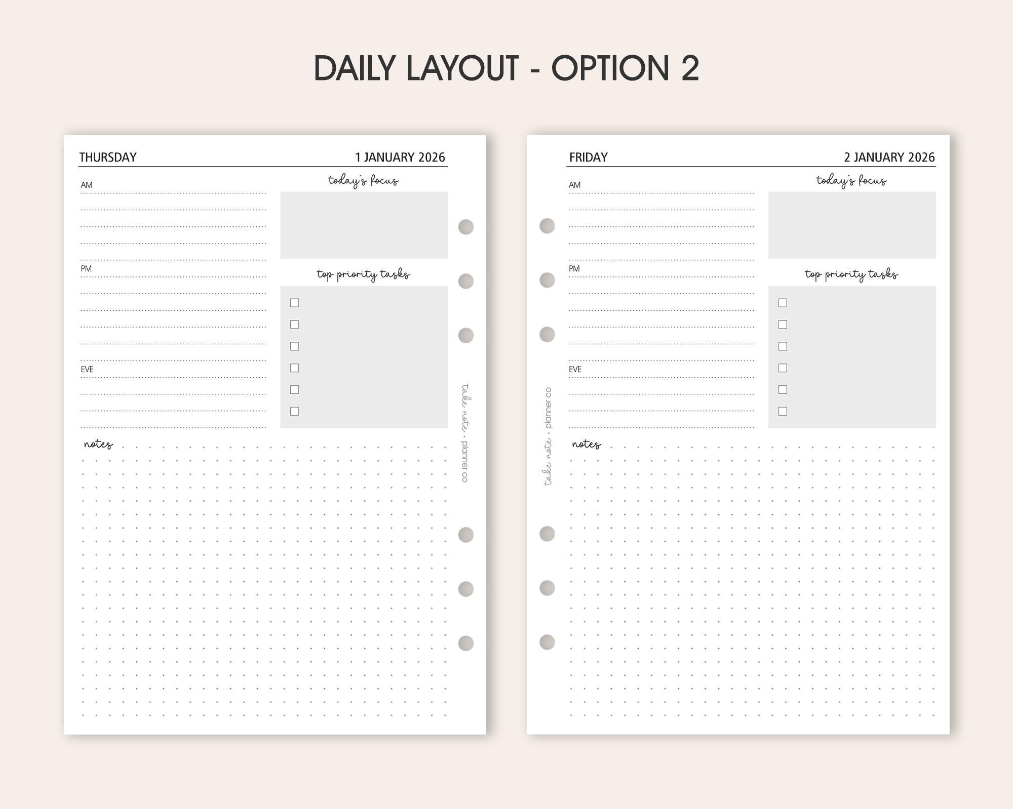 COMPLETE DAY Planner Inserts 2026 | A5 Planner Refill - Etsy
