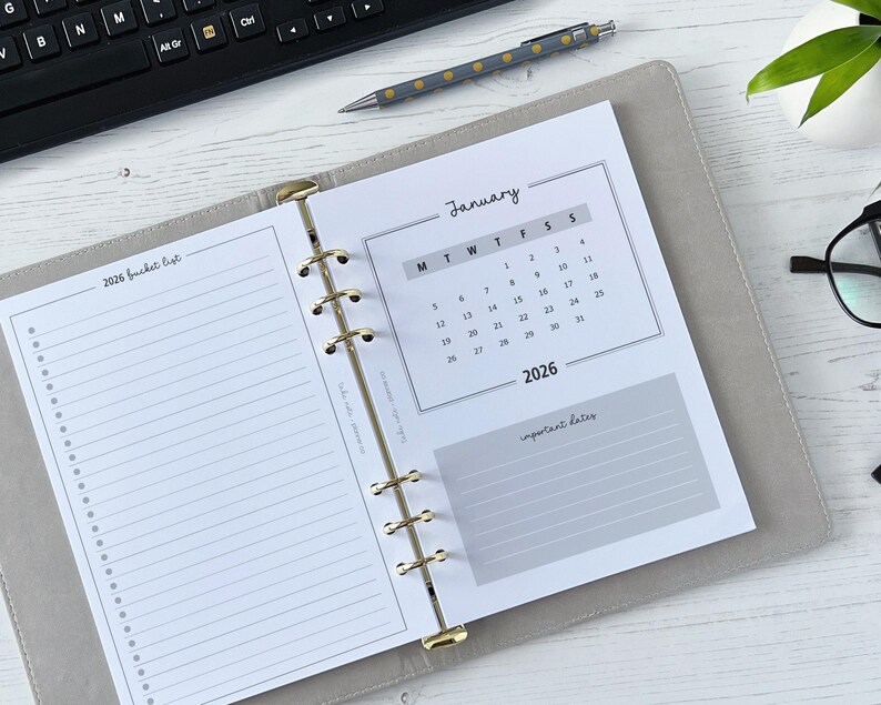 COMPLETE DAY Planner Inserts 2026 | A5 Planner Refill - Etsy