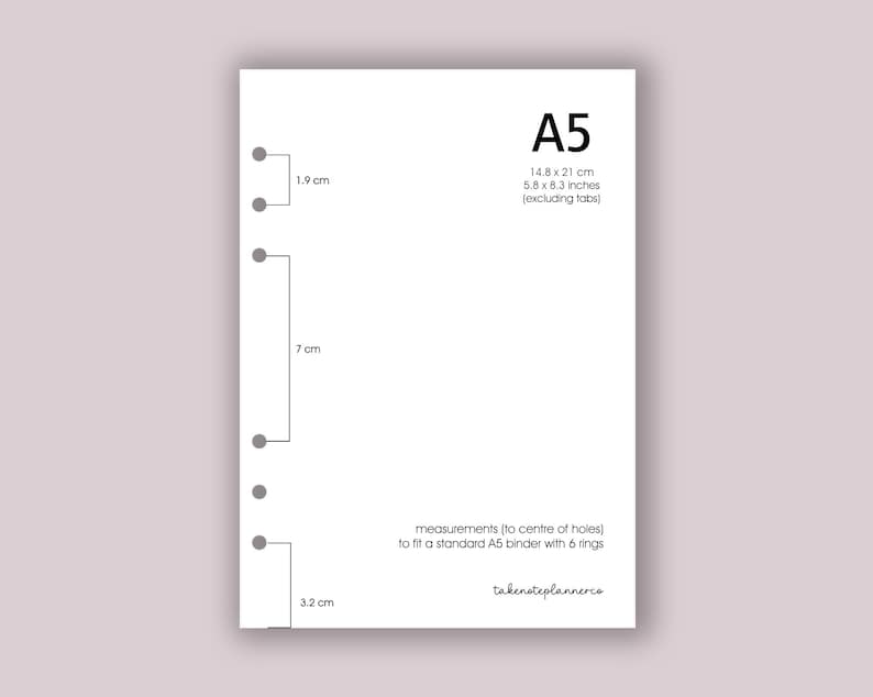 Bespoke Tab Dividers | A5 Planner Inserts - Etsy