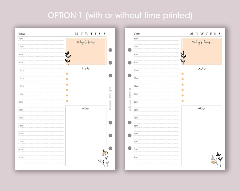 Undated Daily Planner Inserts A5 | Day per Page Diary Refill [daisy ...