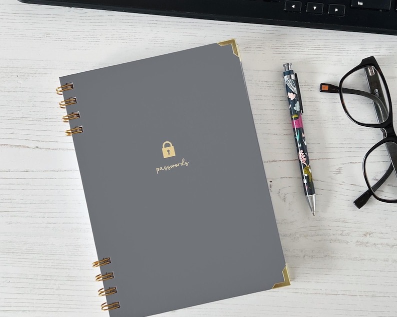 A-Z Tabbed Password Book | A5 Wirebound Notebook - Etsy