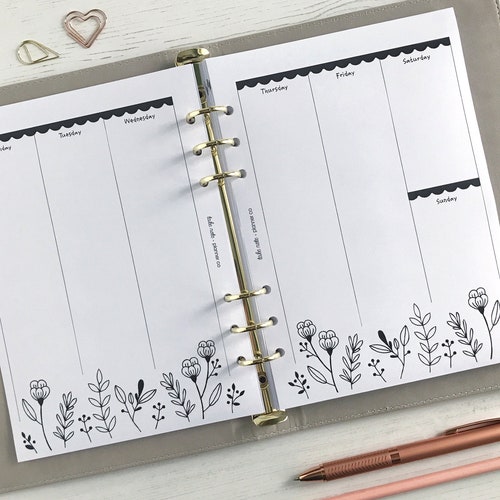 Undated Monthly Planner Inserts A5 Undated Month Page Refill - Etsy