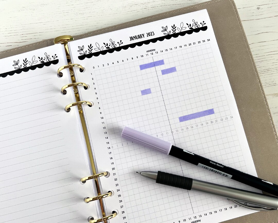 24 Hour Symptom Tracker A5 Planner Inserts 2023 Daily - Etsy