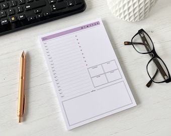 Self Care Productivity Notepad A5, Daily Productivity List Pad, Planner ...