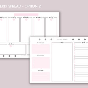 UNDATED Weekly Planner Inserts A5 | Horizontal Landscape Diary Refill ...