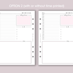 Undated Daily Planner Inserts A5 | Day per Page Diary Refill | A5 ...