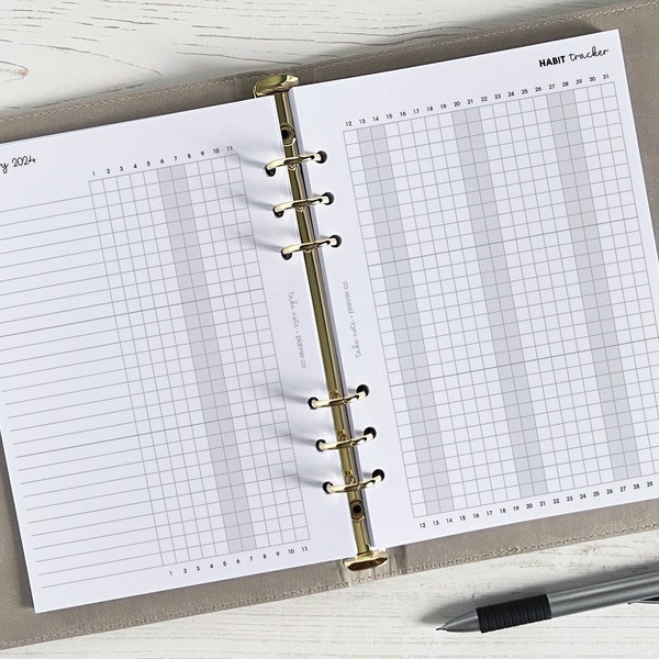 A5 Habit Tracker - Etsy