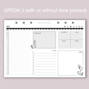 UNDATED Daily Planner Inserts A5 Horizontal Landscape Diary Page Refill ...