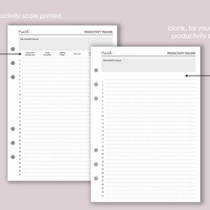 Productivity Tracker A5 Planner Inserts [classic:productivity2] - Etsy