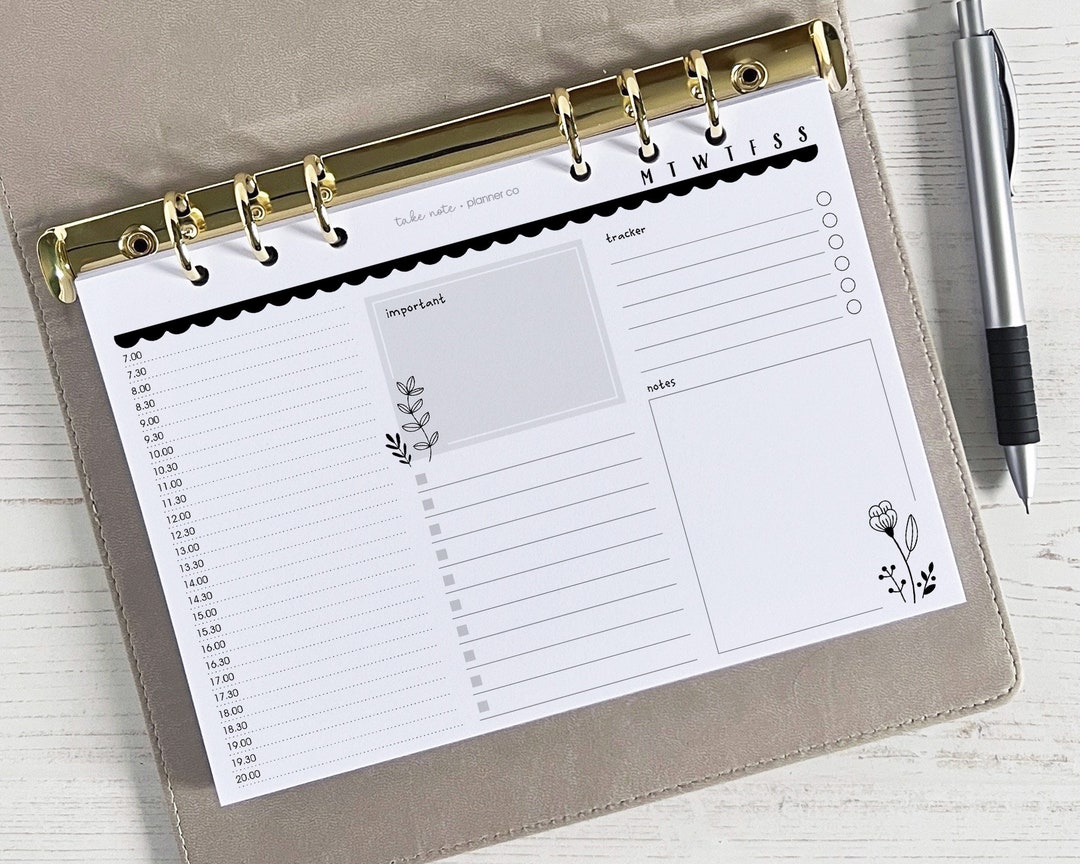 UNDATED Daily Planner Inserts A5 Horizontal Landscape Diary - Etsy