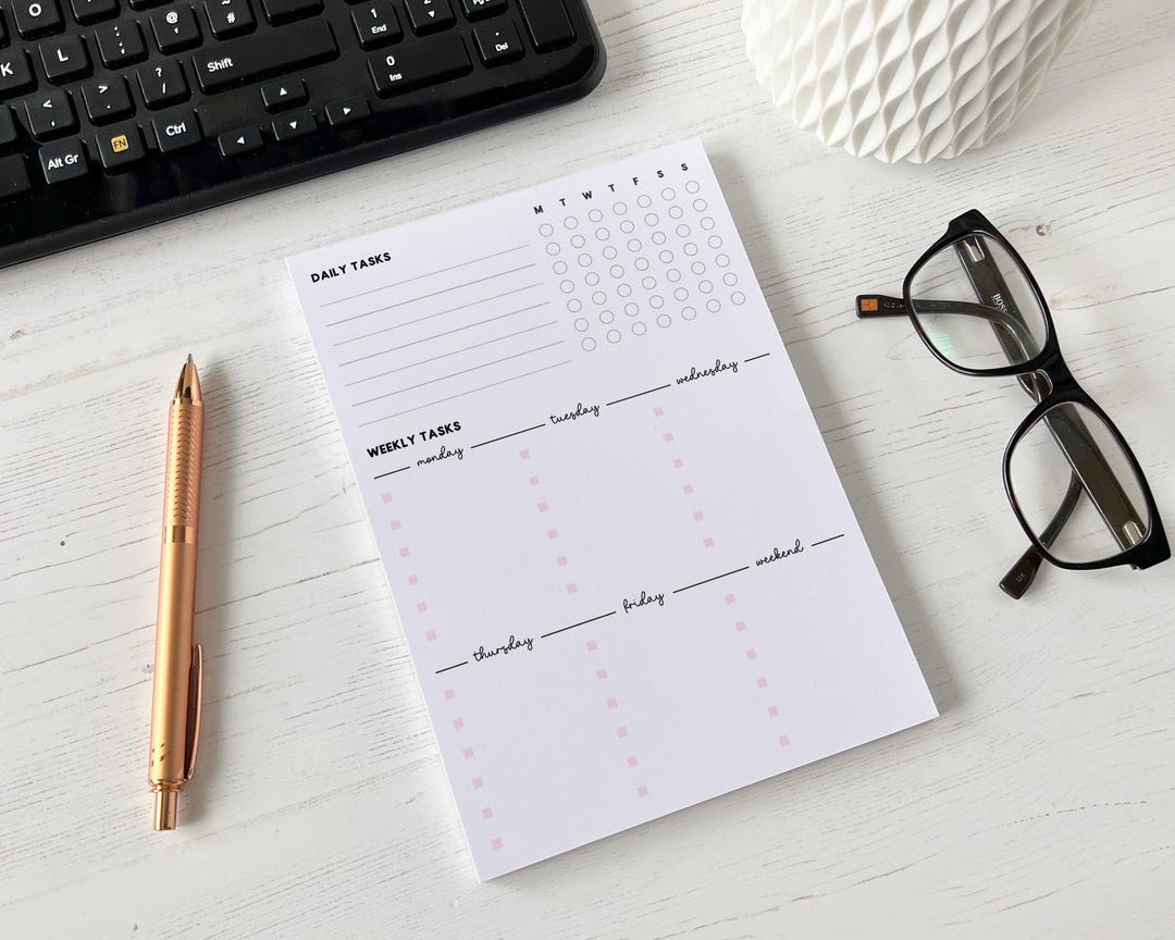 Weekly Tasks A5 Notepad | Tear off to Do Pad [np5-classic-tasks2] (US ...