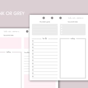 UNDATED Weekly Planner Inserts A5 | Horizontal Landscape Diary Refill ...