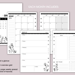 DATED Weekly Planner Inserts A5 Dated Weekly Diary Page Refill A5 Dated ...