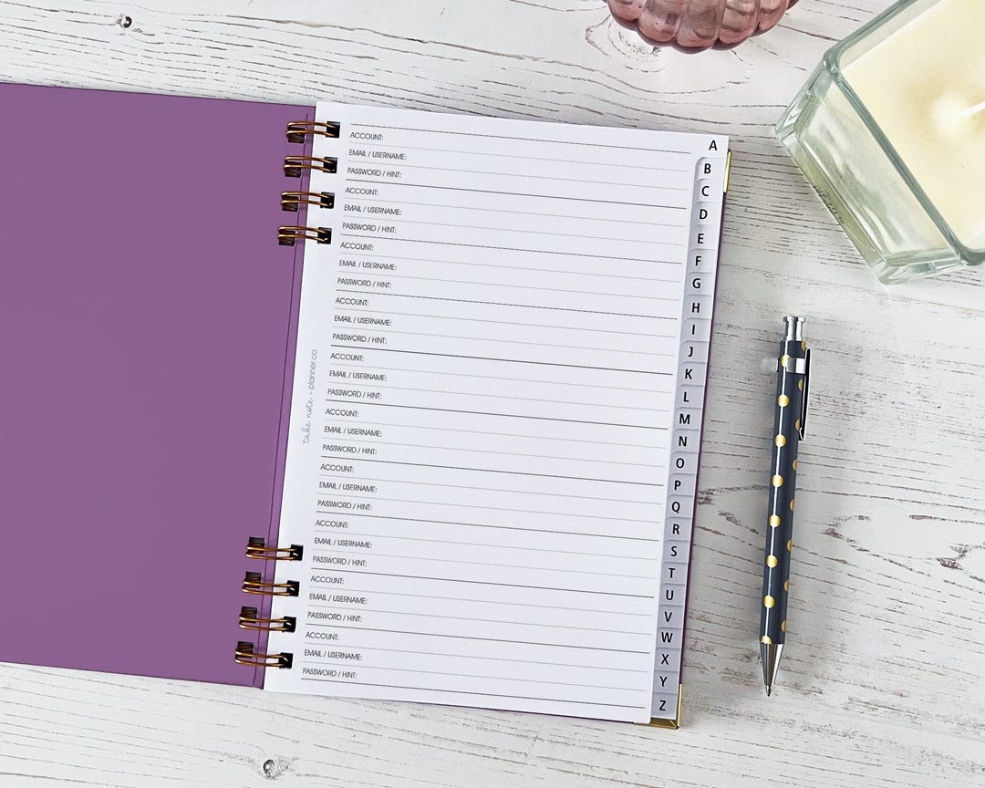 A-Z Tabbed Contacts Address Book | A5 Wirebound Notebook - Etsy
