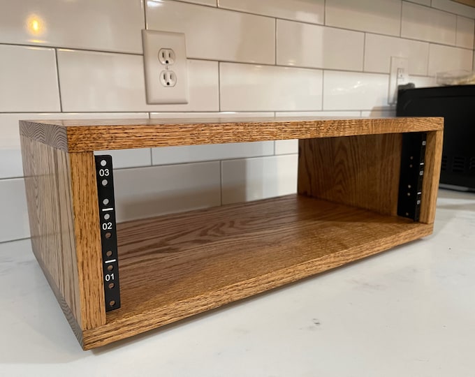 Studio Rack (2U, 3U, or 4U) -- Solid Red Oak Hardwood -- Multiple ...