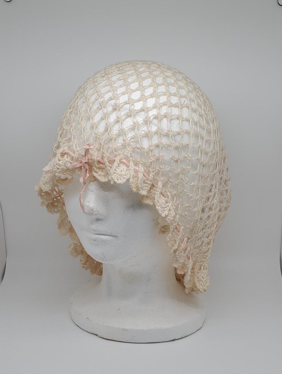 Antique Ecru Crochet Women's Night Cap - Etsy