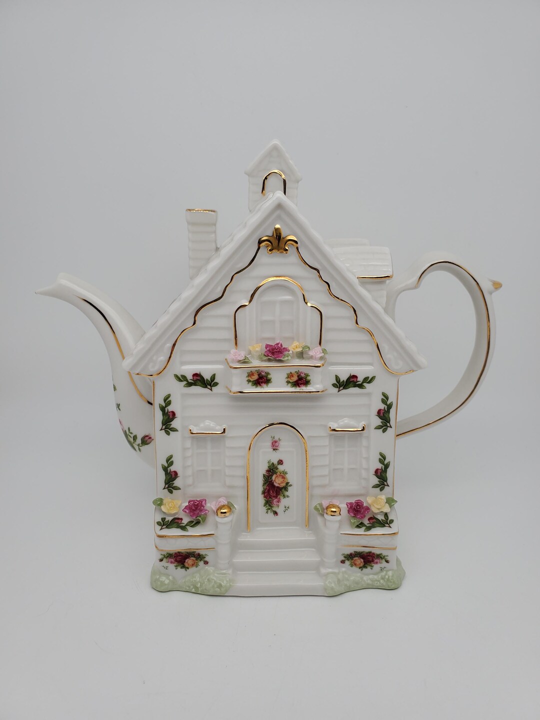 Royal Albert Old Country Roses Bone China Cottage Tea Pot - Etsy