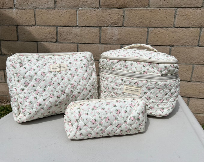 Pink Mini Bag, Pink Quilted Bag, Keychain Bag, Bag Pouch, Pink Bag ...
