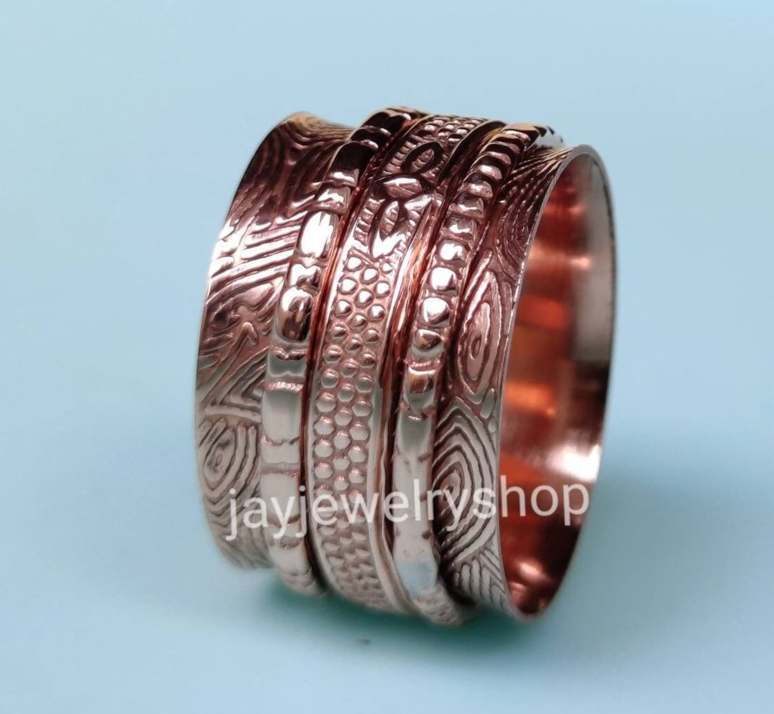 Pure Copper Ring, Solid Copper Ring, Meditation Ring, Pure Copper ...