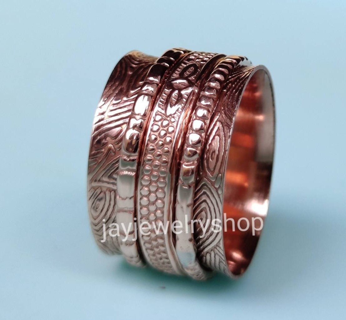 Pure Copper Ring, Solid Copper Ring, Meditation Ring, Pure Copper ...