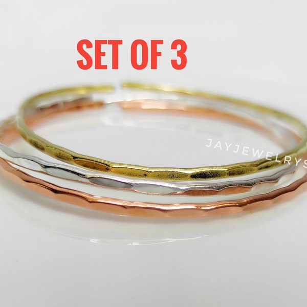 Mixed Metal Bangle - Etsy