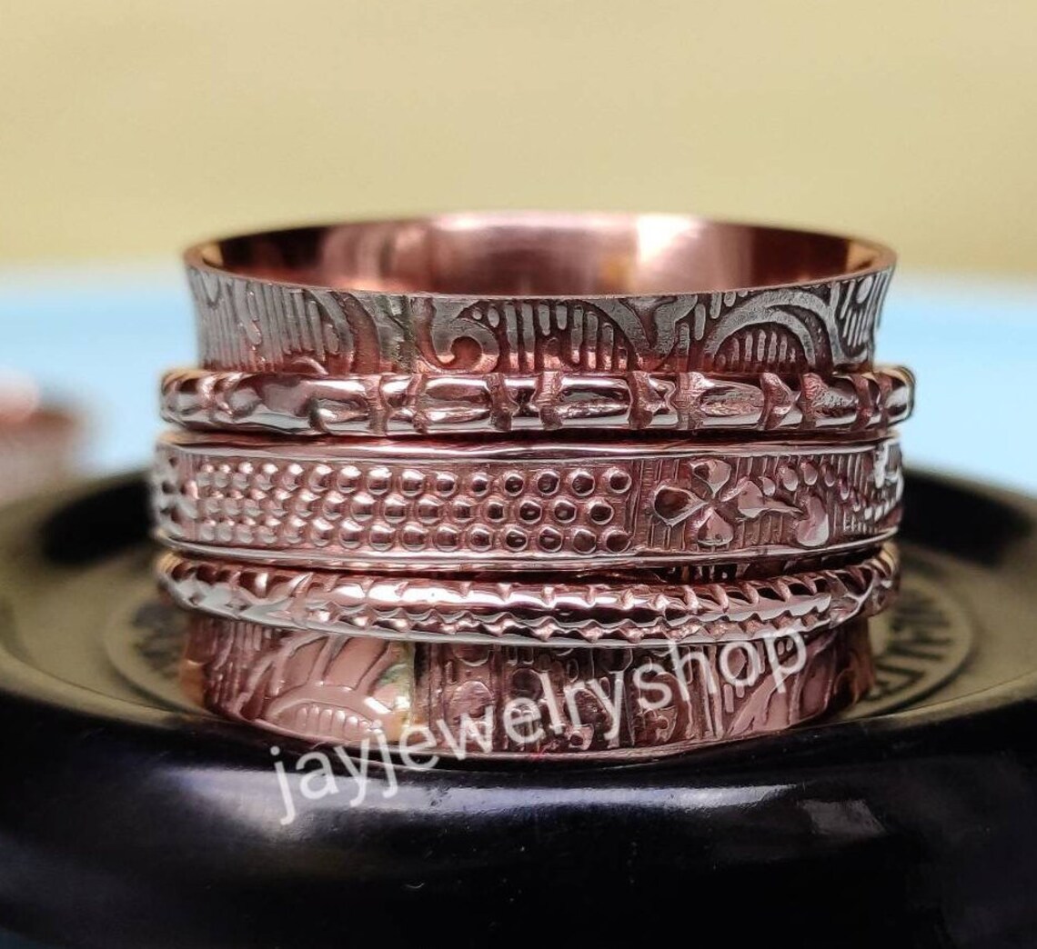 Pure Copper Ring, Solid Copper Ring, Meditation Ring, Pure Copper ...