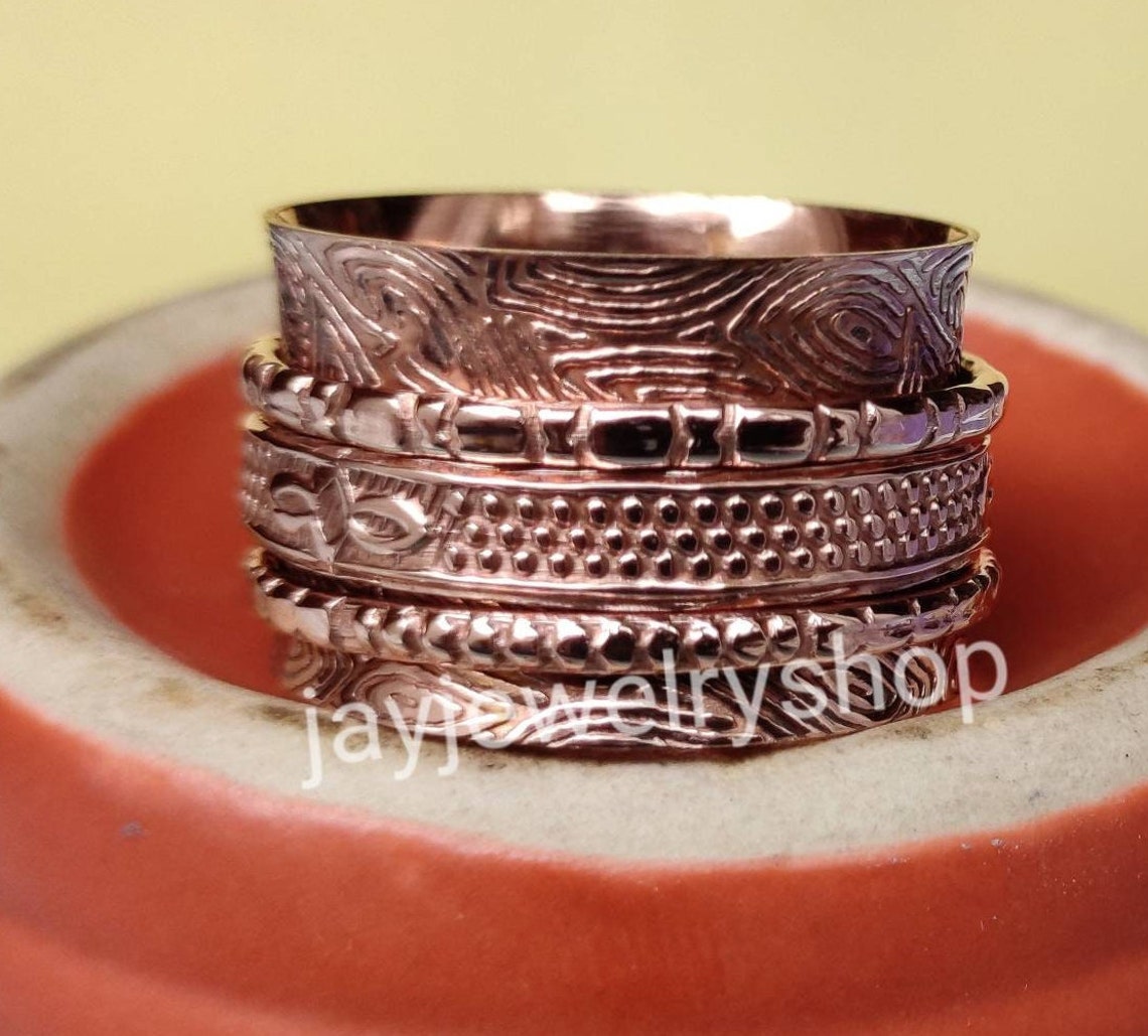 Pure Copper Ring, Solid Copper Ring, Meditation Ring, Pure Copper ...