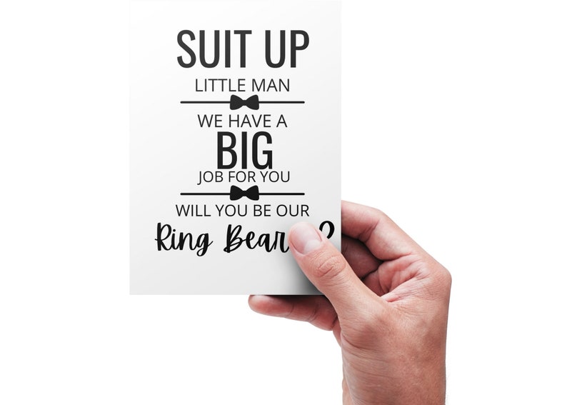 Ring Bearer Proposal Card - Etsy