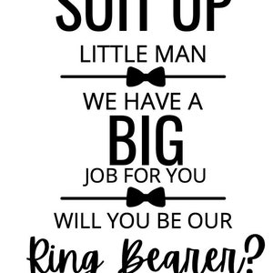 Ring Bearer Proposal Card - Etsy