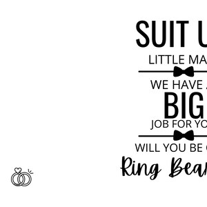 Ring Bearer Proposal Card - Etsy