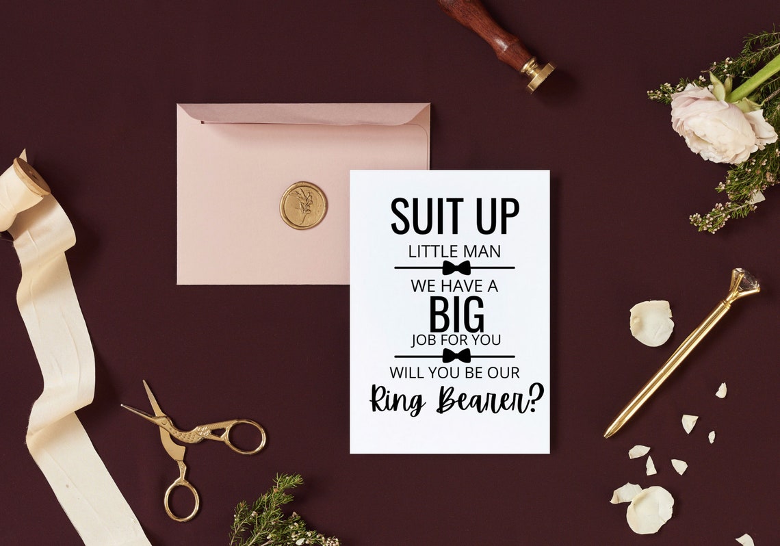 Ring Bearer Proposal Card | Etsy