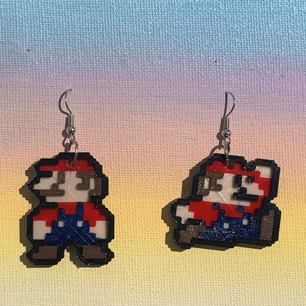 Mario Earrings - Etsy