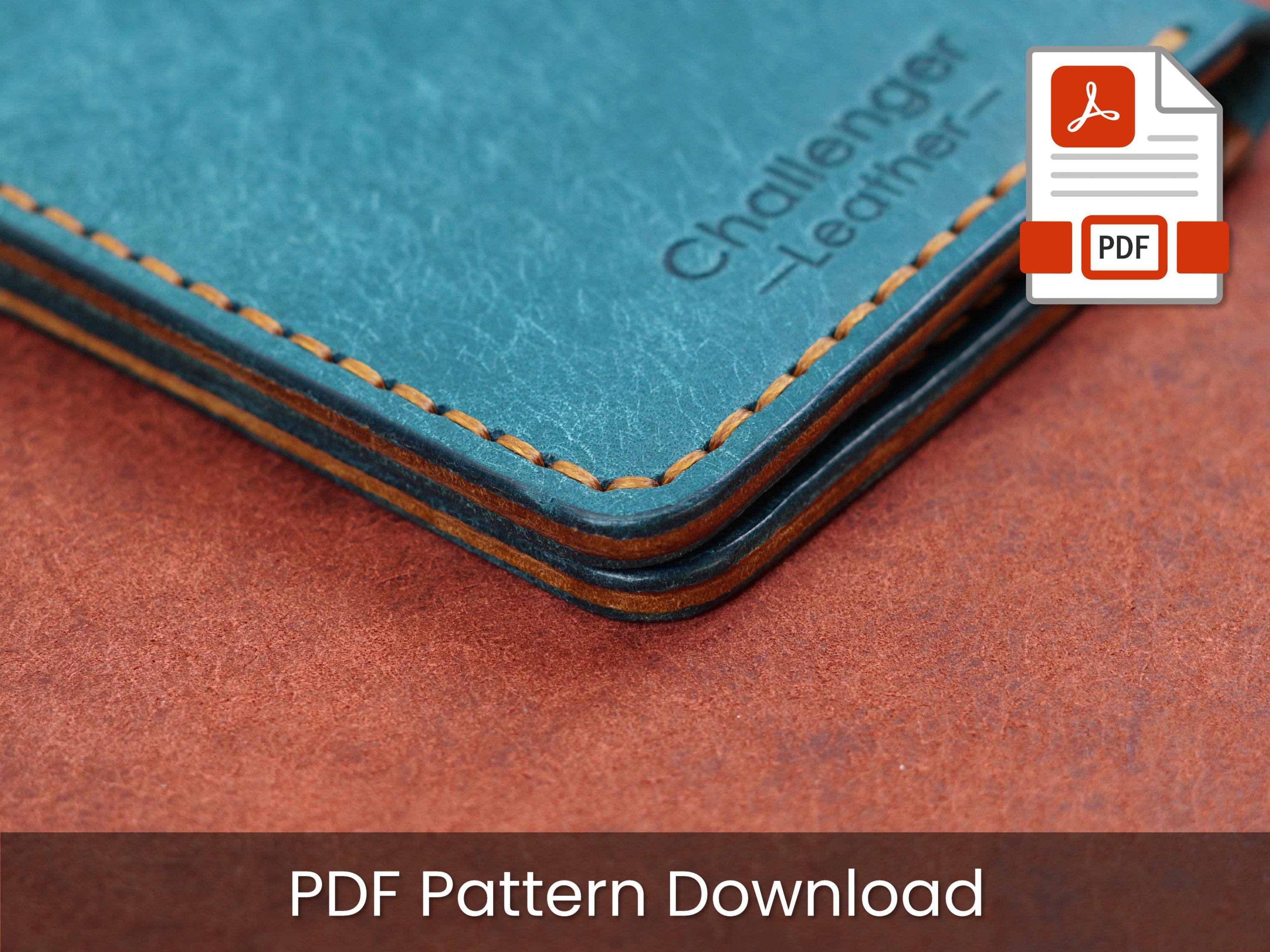 Bifold Wallet PDF Pattern Leather Template Digital - Etsy