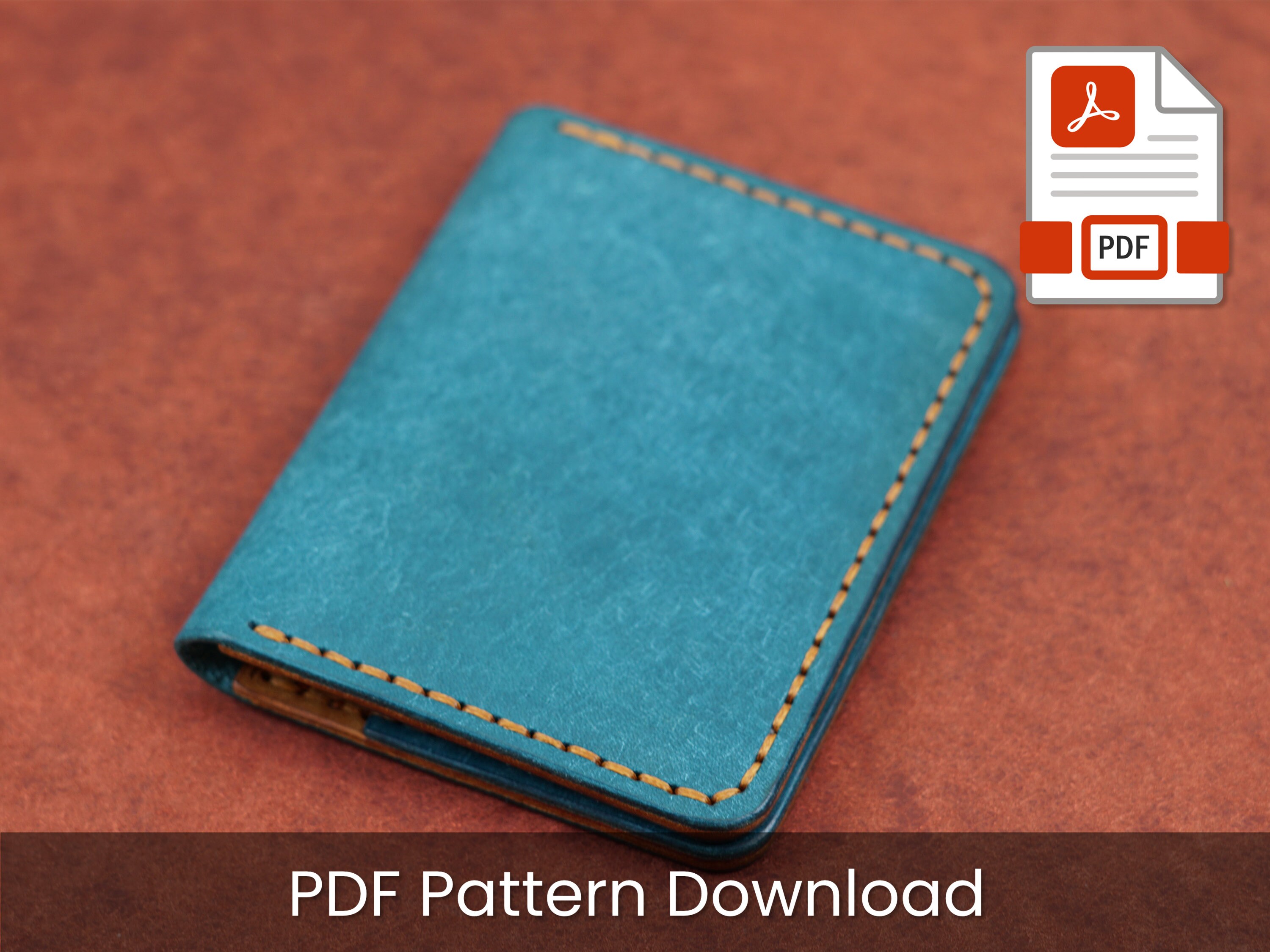 Bifold Wallet PDF Pattern Leather Template Digital - Etsy