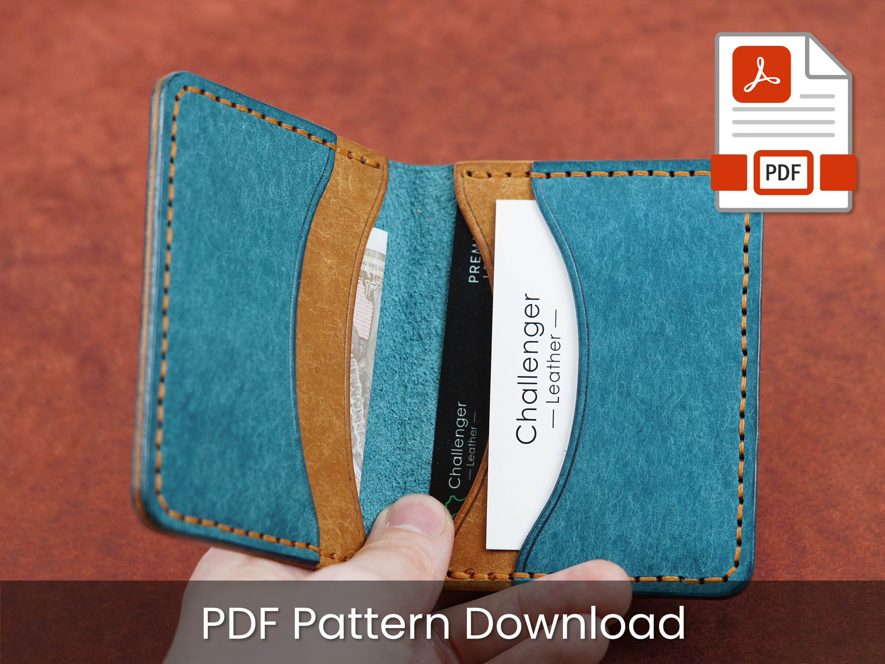 Bifold Wallet - PDF Pattern - Leather Template Digital Download - Etsy