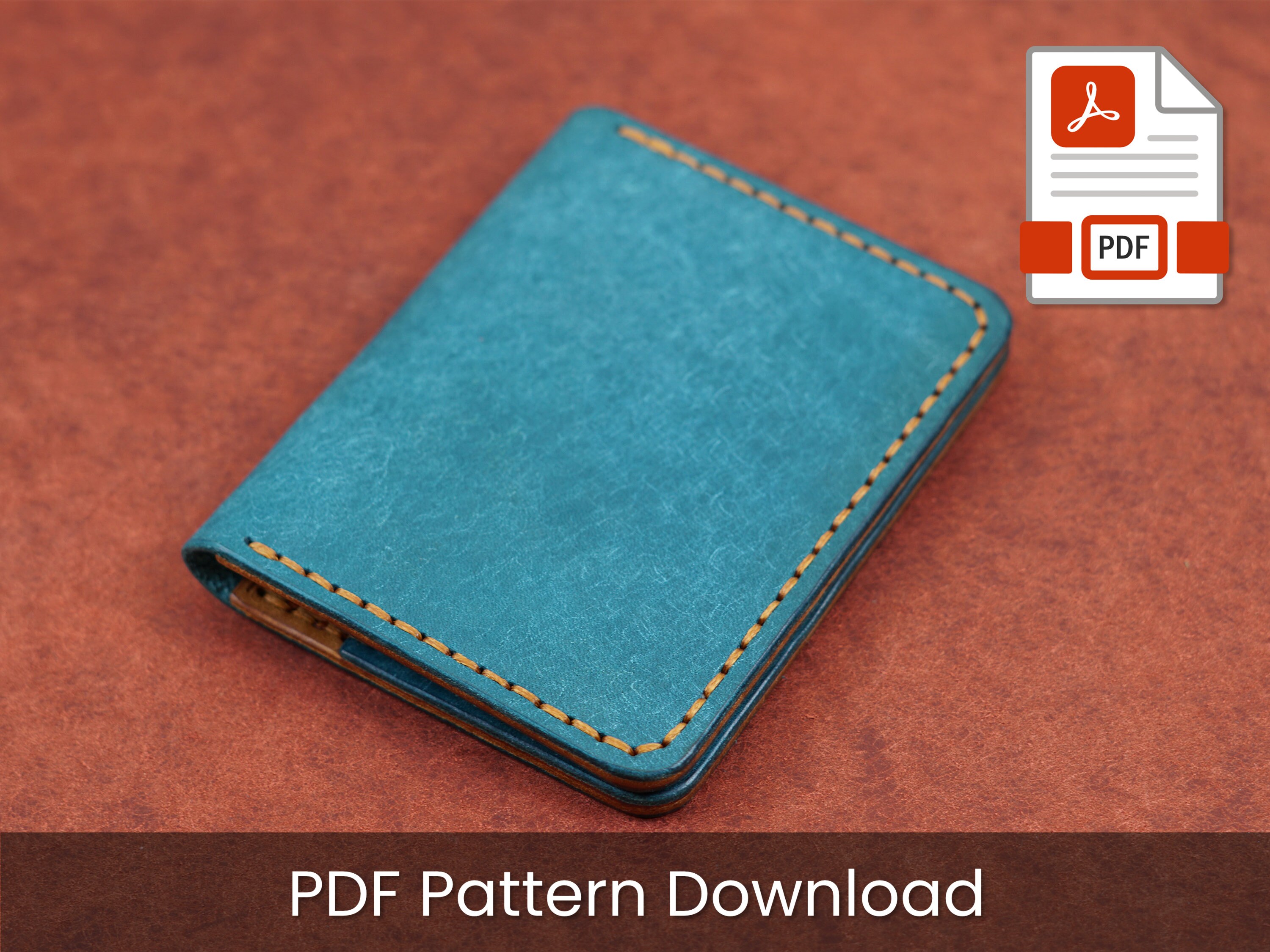 Bifold Wallet PDF Pattern Leather Template Digital - Etsy