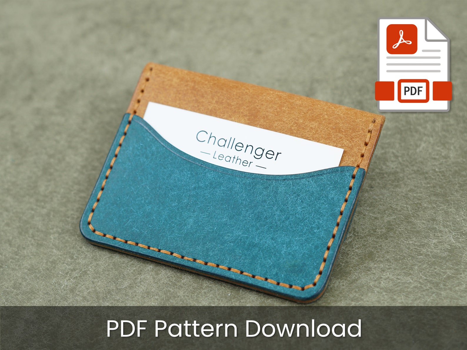 Leather Flap Wallet PDF Template Leather Pattern Digital - Etsy UK