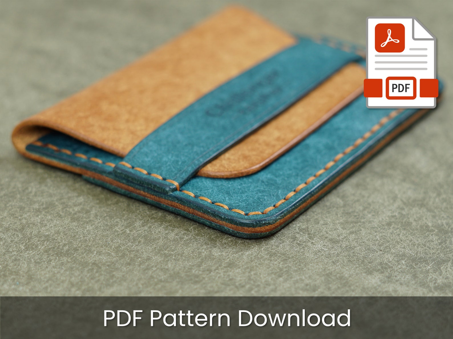 Leather Flap Wallet PDF Template Leather Pattern Digital - Etsy UK