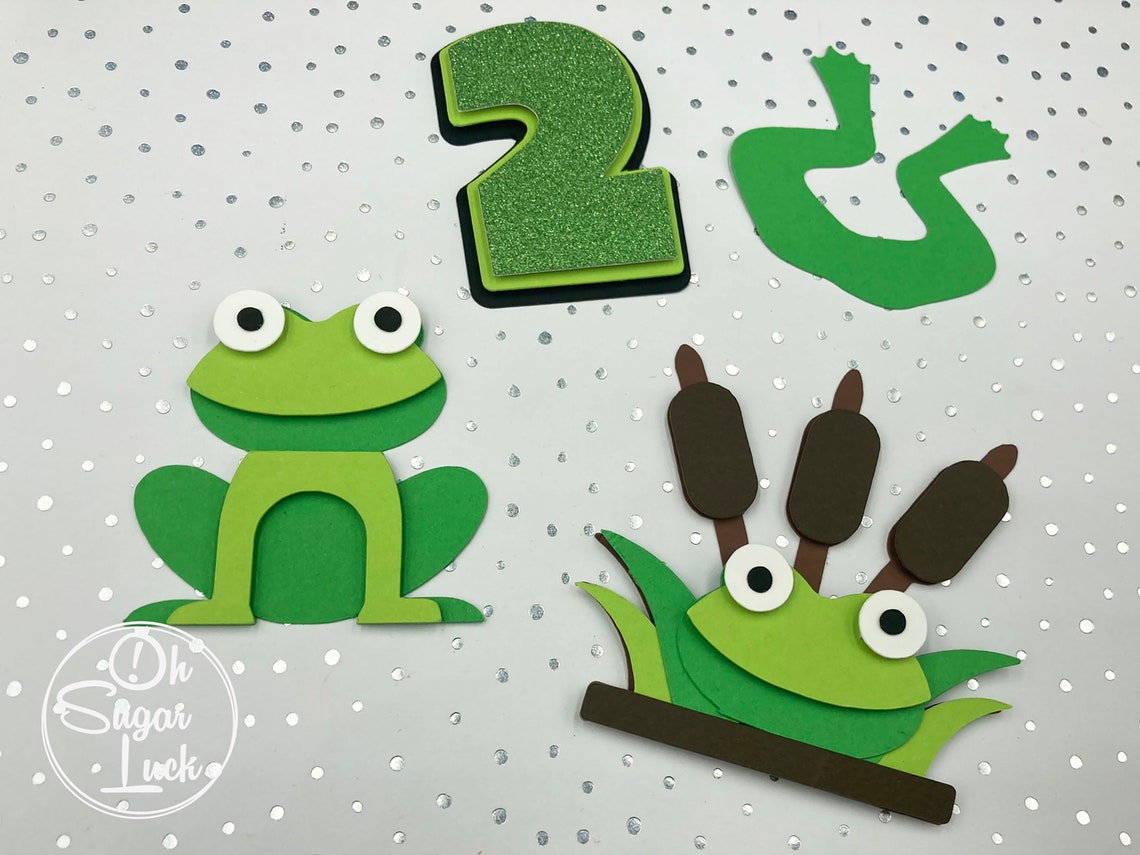 Frog-themed Cake Topper, Aquatic Cake Topper for Birthday Party ...
