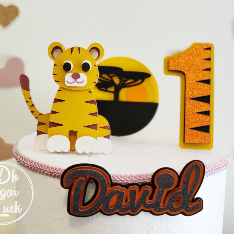 Tiger Cake Topper - Etsy UK
