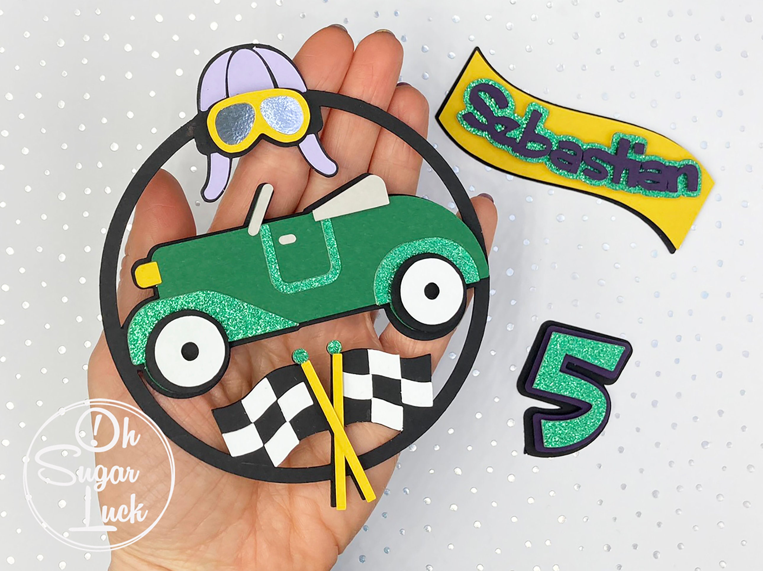 Retro Racing Cake Topper Birthday Cake Decoration - Etsy
