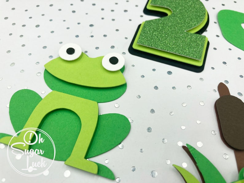 Frog-themed Cake Topper, Aquatic Cake Topper for Birthday Party ...