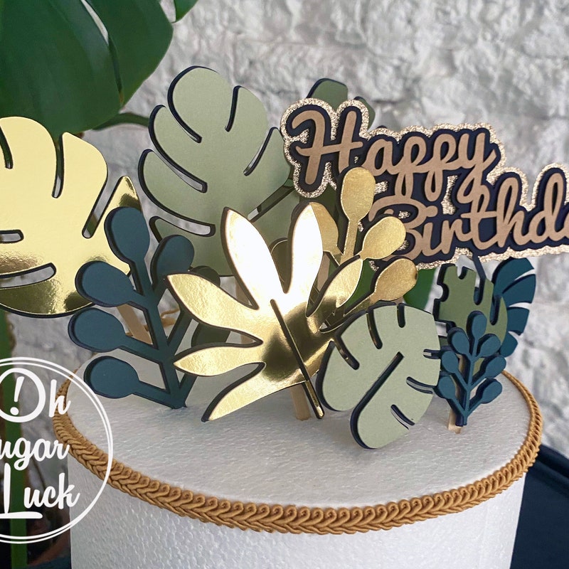 Monstera Leaf Cake - Etsy