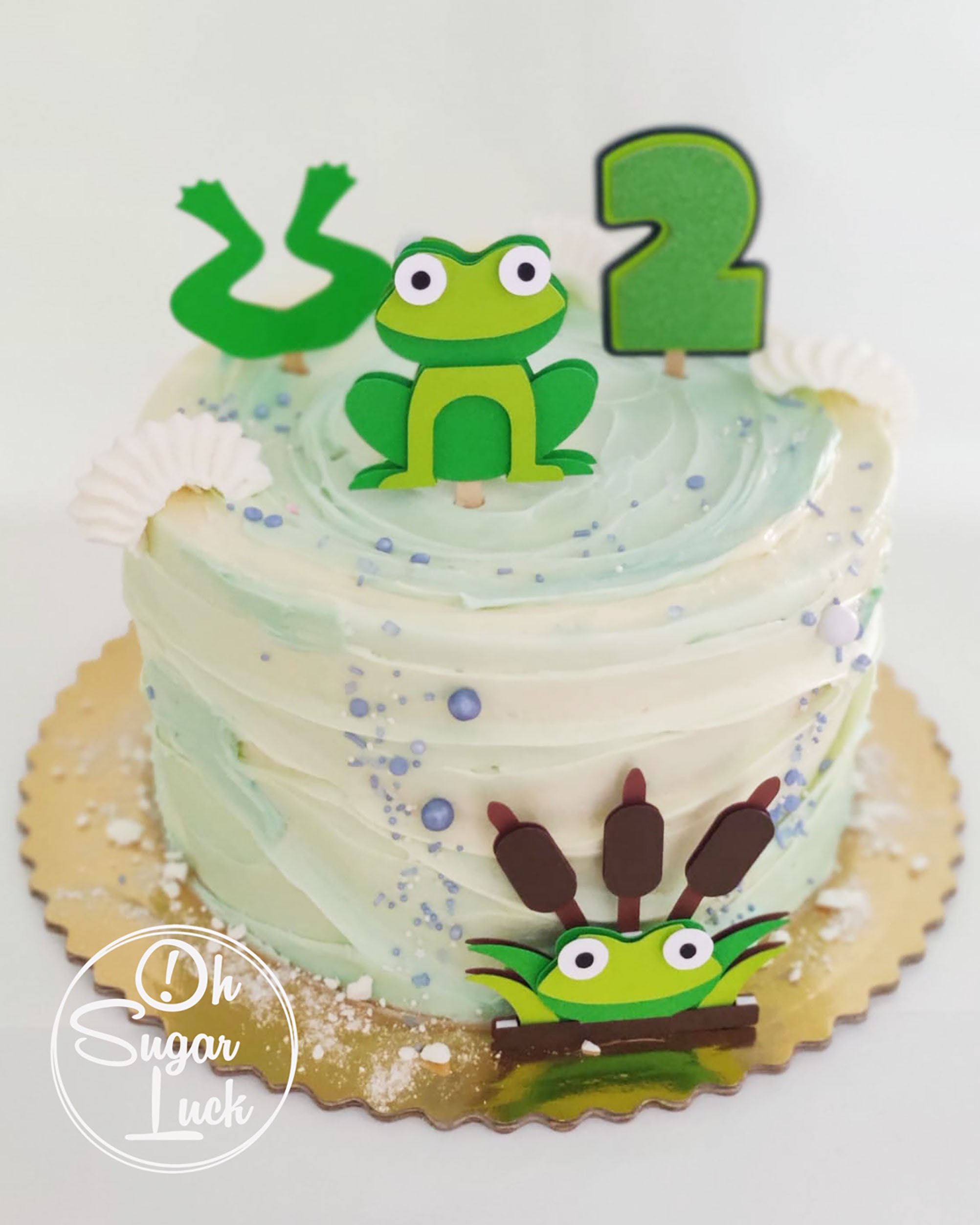 Frog-themed Cake Topper, Aquatic Cake Topper for Birthday Party ...