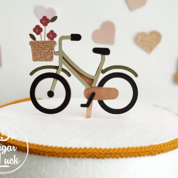 Bicycle Cake Topper - Etsy
