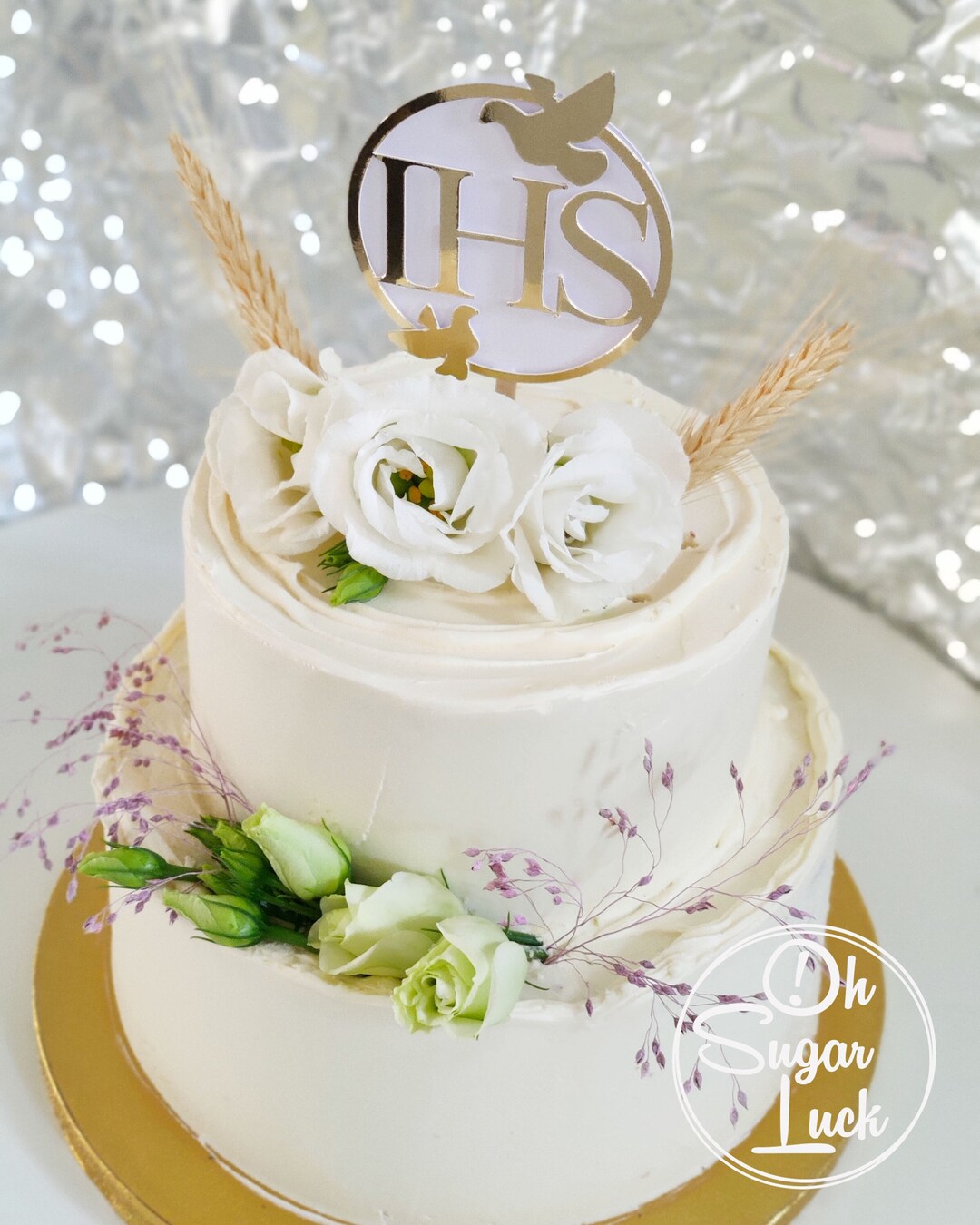 IHS Cake Topper, IHS Classic Cake Topper, First Communion Cake Topper ...