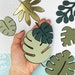 Monstera Cake Topper Tropical Leaves on a Birthday Cake, Cake ...
