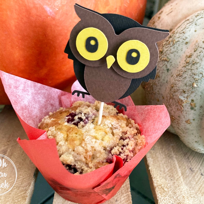 Owl Cupcake Toppers - Etsy