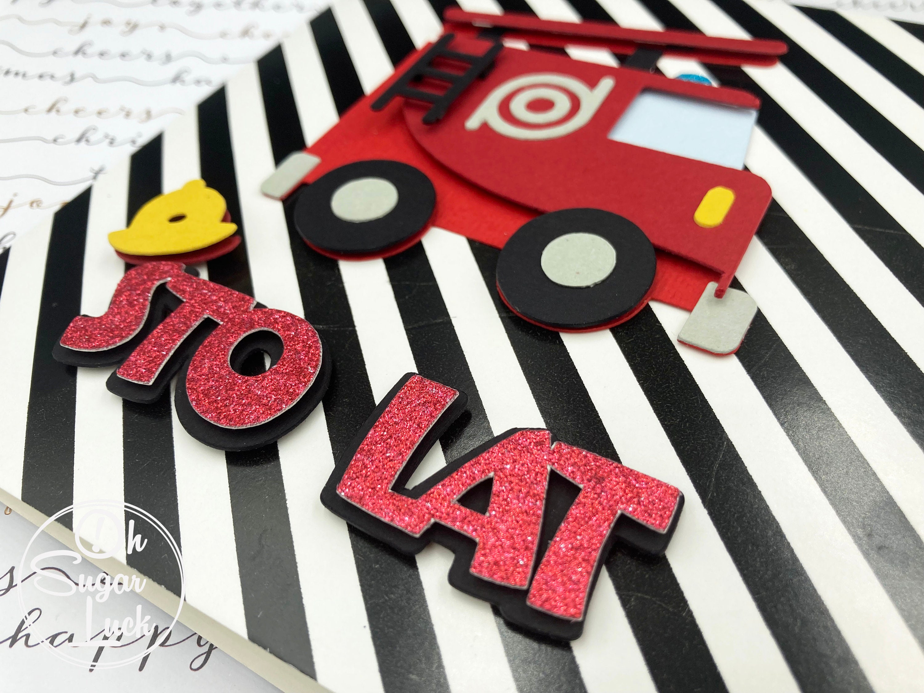 Fire Truck Greeting Card, Birthday Card, Greeting Card for Fire Engine ...