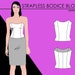 Women's Strapless Bodice Block Downloadable/printable PDF Pattern ...